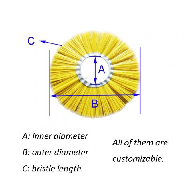 Street Snow Cleaning Road Sweeper Brushes PP Wire Convoluted Wafer Brushes